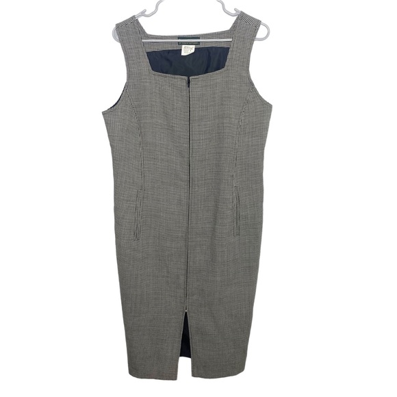 Vintage | Dresses | Vintage Harve Bernard Houndstooth Wool Midi Dress ...